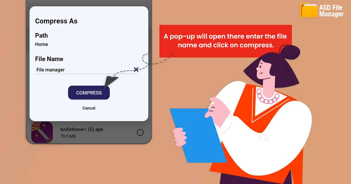 Step 5: Your file is compressed and you can view it in the Zip file ...